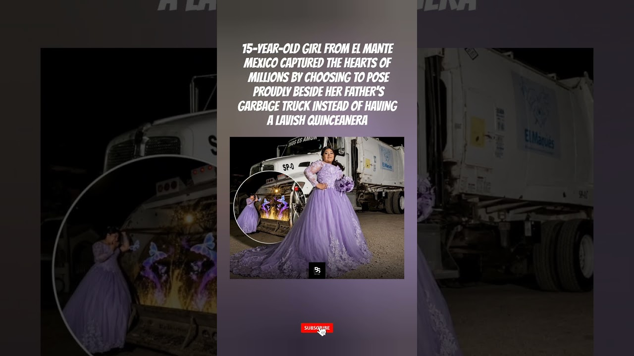 Mexican Girl Chooses Garbage Truck Quinceañera Photoshoot With Dad #shorts #inspiration #viral
