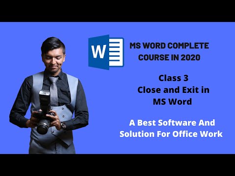 Close and Exit in MS Word | Class 3 | Complete Course | AR Mentor