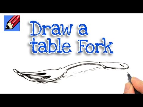 How to draw a table fork | Shoo Rayner