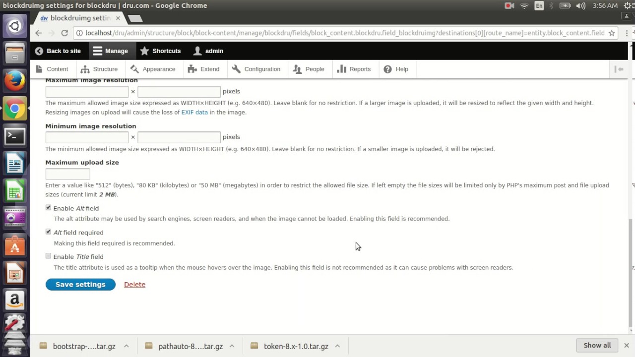 Creating Custom block type in Drupal 8