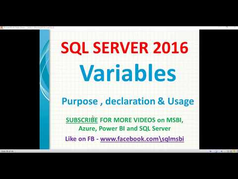 Learn Variables in Sql Server | sql variables declaration - Mind Luster