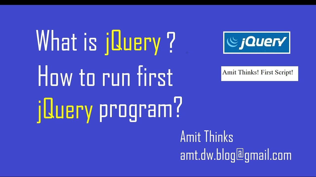 jQuery Tutorial: How to run first jQuery program on local machine?
