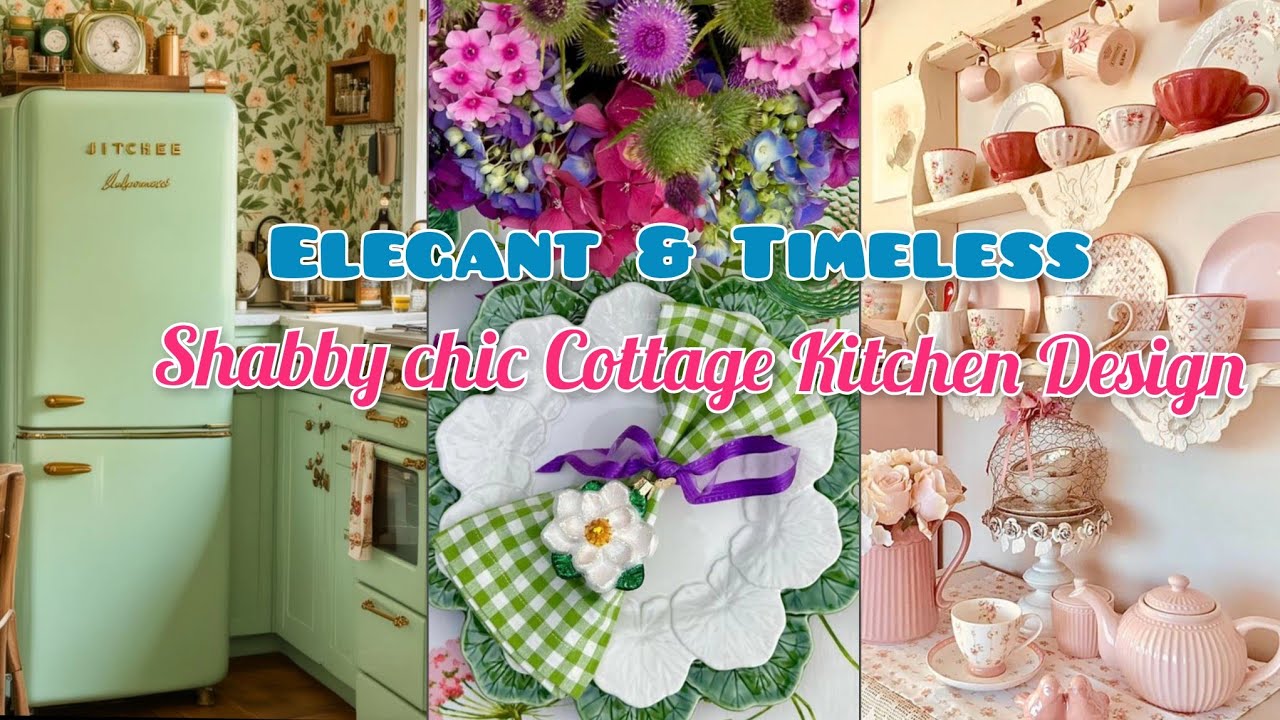 shabby chic cottage kitchen design ideas | small cottage kitchen decorating #kitchen #shabbychic