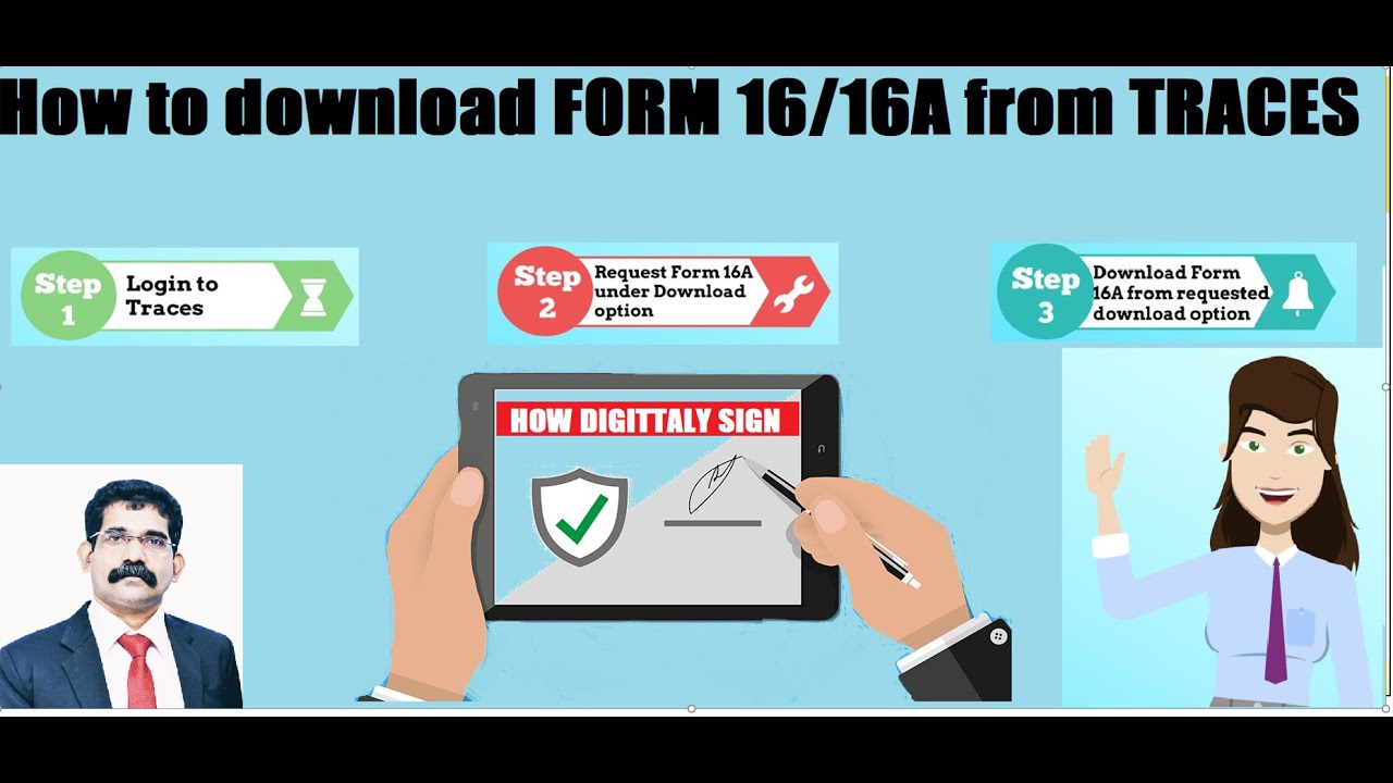 How to Download Form 16/16A from TRACES | How to Digitally Sign Form 16 ...