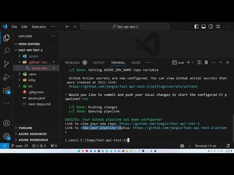 How to Deploy to Azure from GitHub Actions with `azd pipeline config`