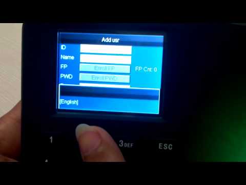 How to create a New User in Attendance/Biometric Machine
