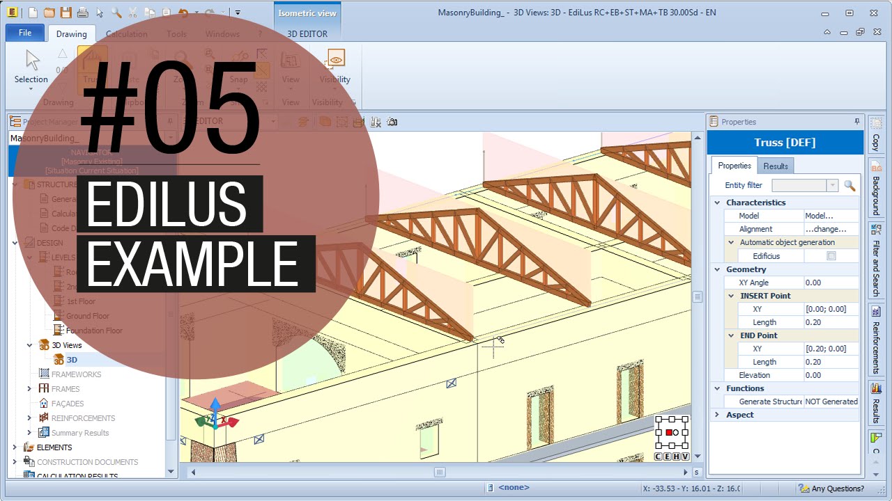Structural calculation software for Masonry - EdiLus Example #05