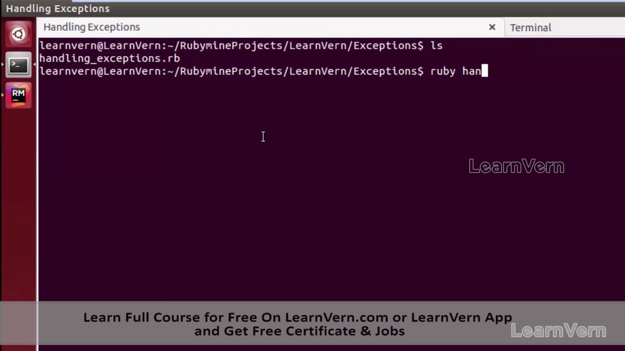 Handling Exceptions in Ruby Example