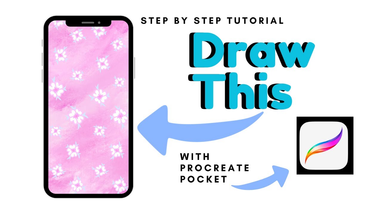 Easy Floral Pattern Phone Wallpaper Tutorial Using Procreate Pocket