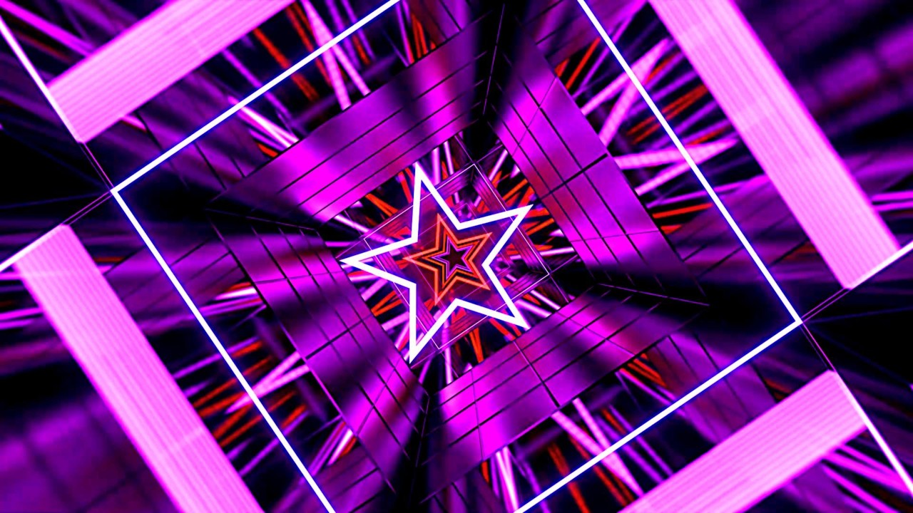 🔷 4K Screensaver – Neon Stellar Portal – Techno VJ Visual (No Sound)