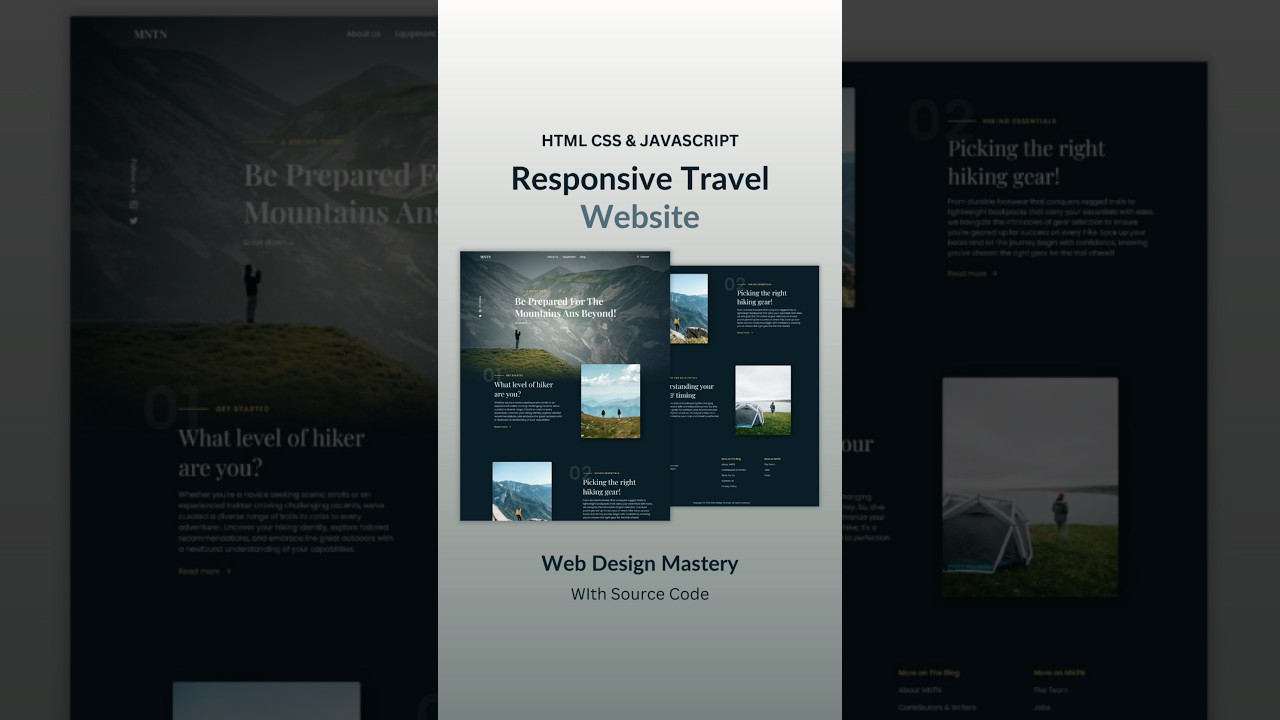 Travel  Website Using HTML CSS And JavaScript  #coding #webdesign #webdevelop #htmlcsstutorial