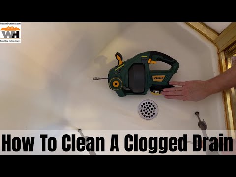 How To Clean A Clog In A Shower Stall Drain Or A Bath Tub With The Popoman Drain Auger