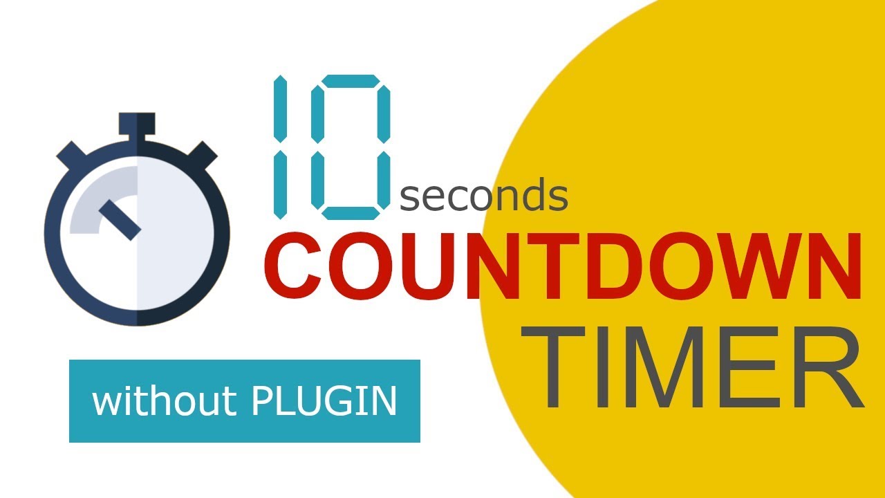 Countdown timer using HTML, CSS and Javascript Without Plugin