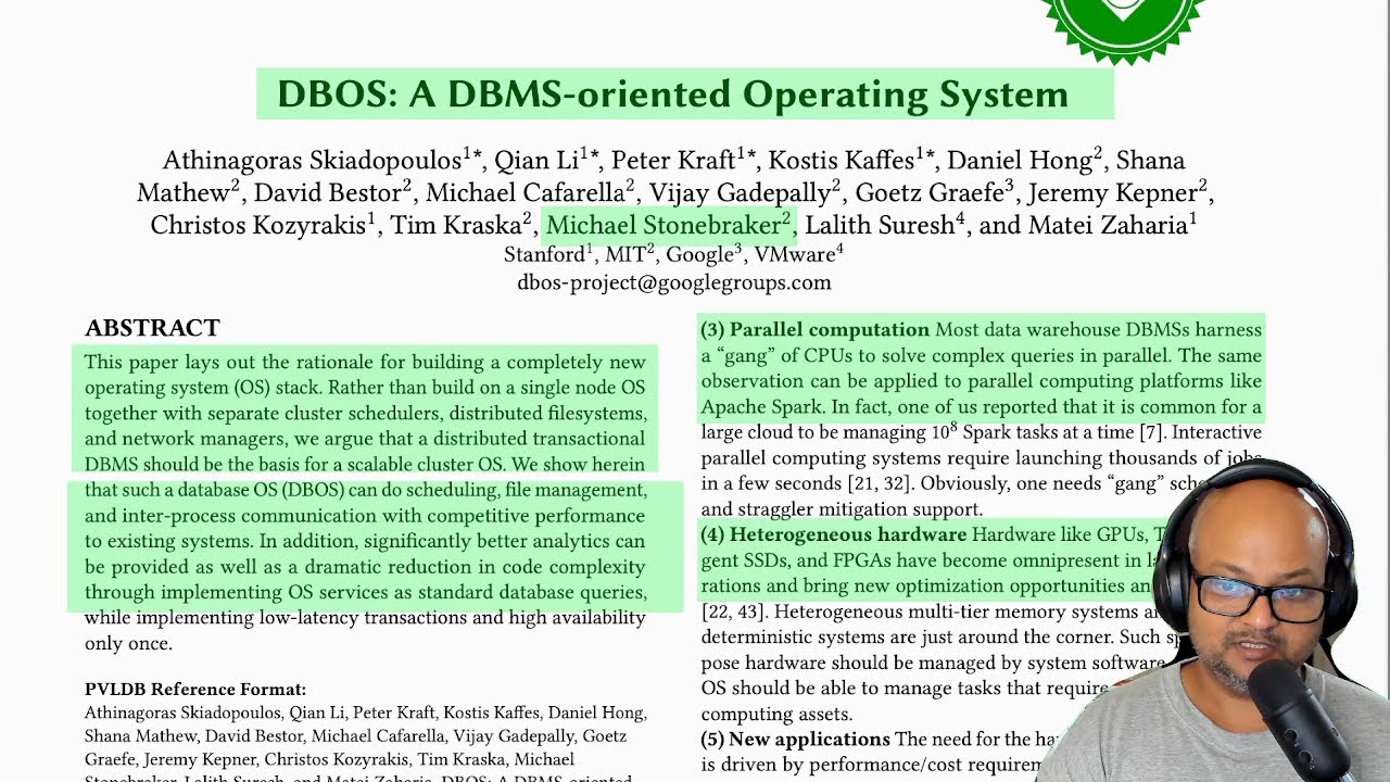 Read a paper: A database-oriented operating system