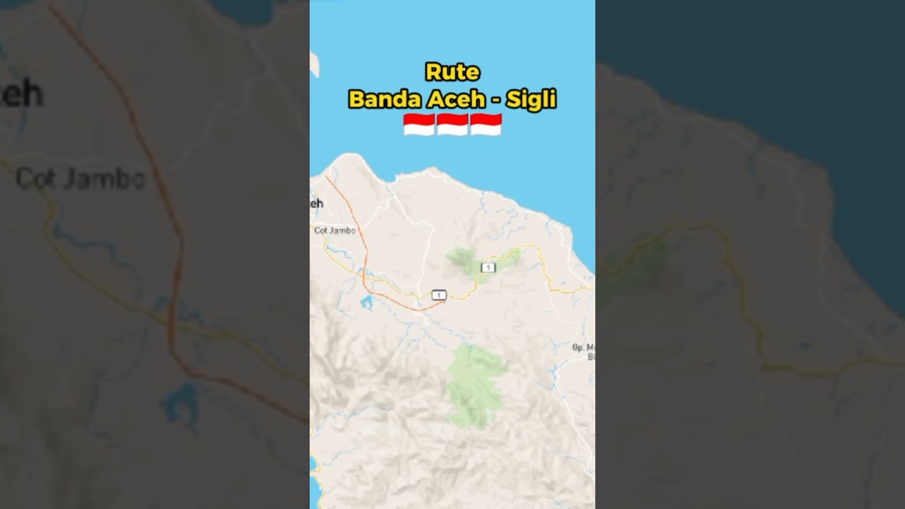 Animasi Perjalanan : Rute Perjalanan Banda Aceh - Sigli 🇮🇩 #shorts #bandaaceh #sigli