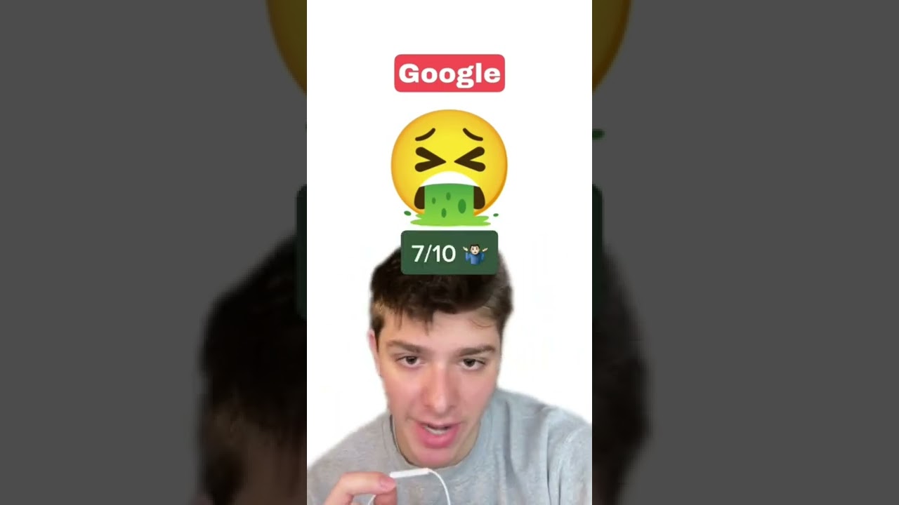 rating different vomiting emojis