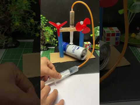 Hydraulic lifting machine project #hydraulic #science #experiment #project #tech #dcmotor #shorts