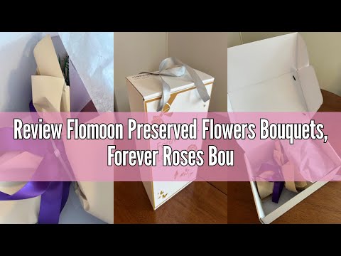 Review Flomoon Preserved Flowers Bouquets, Forever Roses Bouquets Purple Flowers Gifts for Mom, Birt