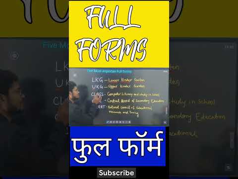 Full form of LKG, UKG, CLASS, #education