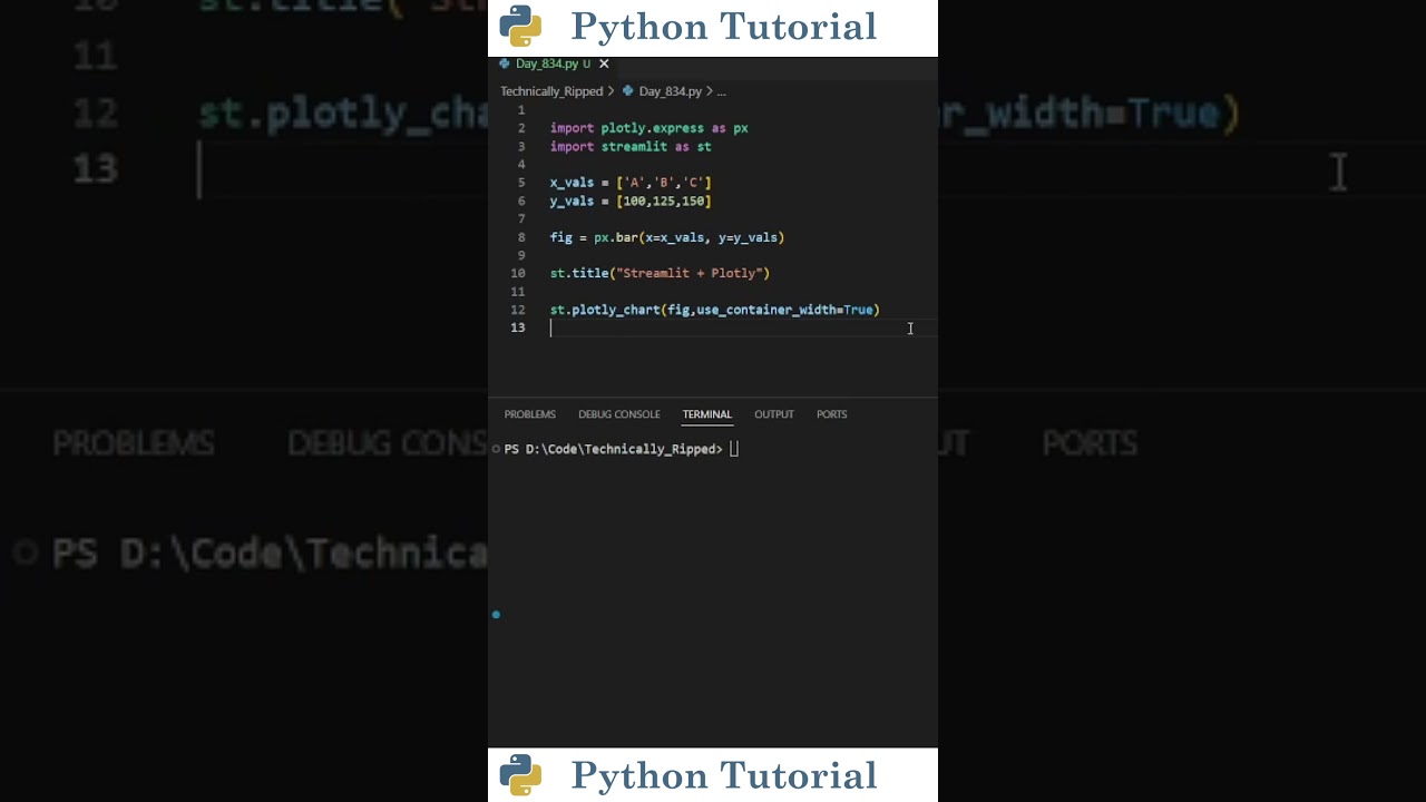 Adding Plotly Charts To Streamlit Web App | Python Tutorial