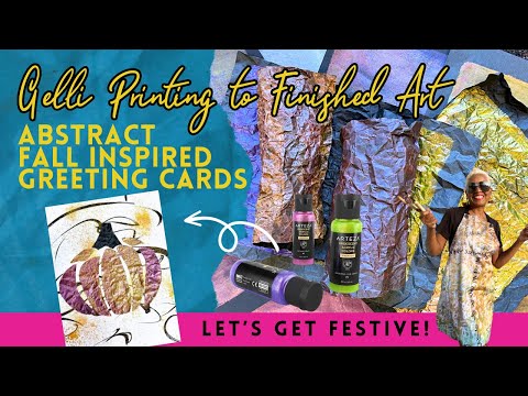 Gelli Printing to Finished Art: Fall Inspired Greeting Cards