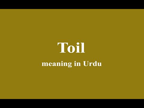Toil meaning in Urdu