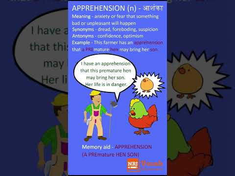 Apprehension | English vocabulary for all competitive exams #shorts #vocabulary #education #CAT #GRE