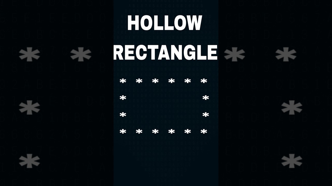 hollow rectangle pattern in c++ #shorts #coding #ytshorts