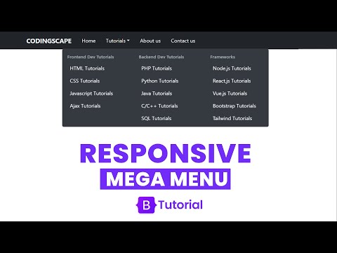 Responsive Mega Menu using Bootstrap - Bootstrap Mega Menu Tutorial