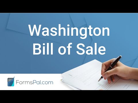 Washington Bill of Sale - GUIDE