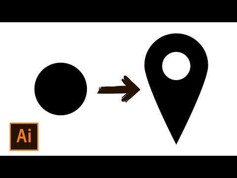 How to make Location Pin Icon using Circle : Easiest illustrator tutorial
