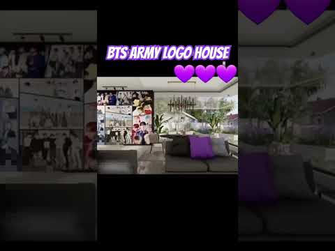 BTS Army Logo House ๐ #bts #house #btsarmy #shorts #guess #logo #telugu #lifegoeson #home #interior