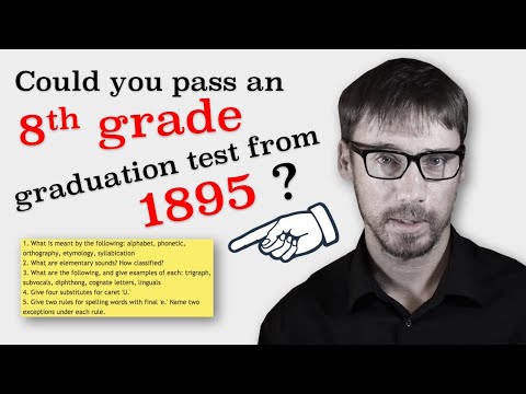 Taking an 8th Grade Graduation Test from 1895