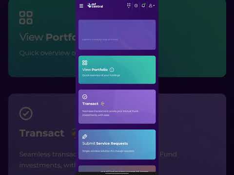 MFCentral | Safest App to Track or Monitor SIP/Lumpsum