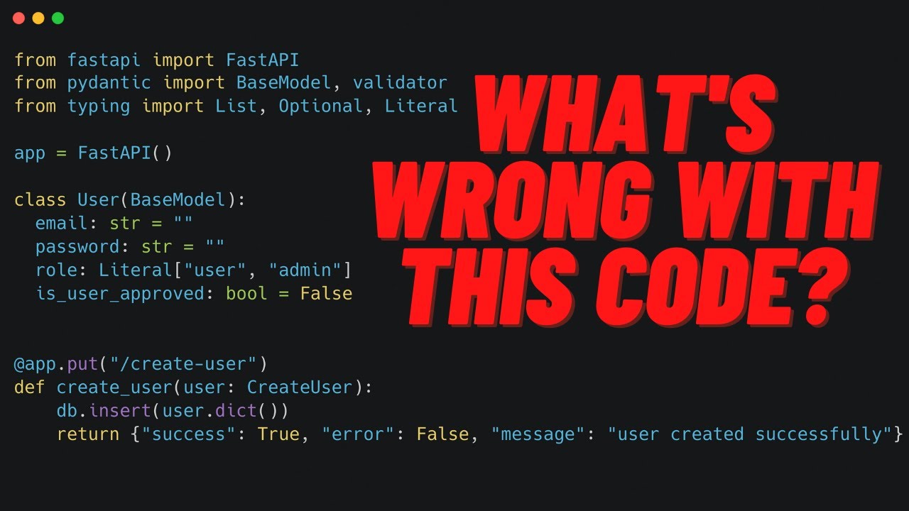 What's wrong with this Code? Vulnerable Python Code - Walkthrough and Fix