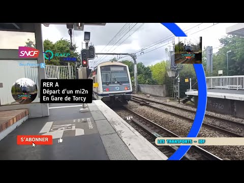 RER A - Départ d'un Mi2n , En Gare de Torcy
