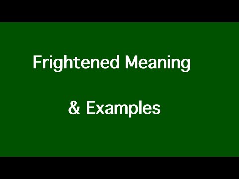 Frightened Meaning & Examples in English | kaizen Career Point