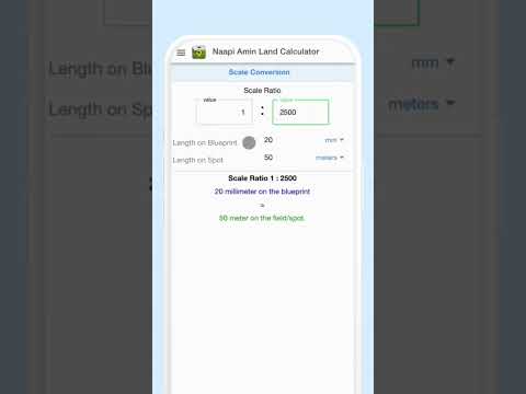 Convert scale ratio length to real length. #naapiamin #scale #conversion #map #blueprint #land