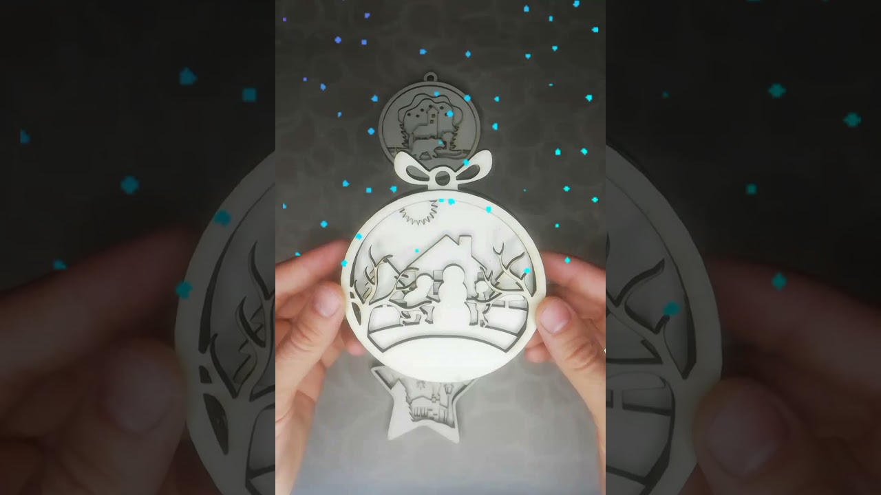 Laser cut SVG DFX EPS files bundle christmas ornament laser cut projects