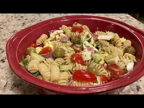 EASY  PASTA SALAD  RECIPE FOR THE BARBECUE