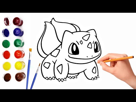 Bulbasaur Drawing | How to draw a Bulbasaur | Bulbasaur from Pokemon Coloring Page for kids