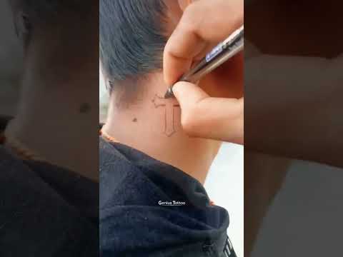 Cross tattoo on NECK #viralshorts #necktattoo