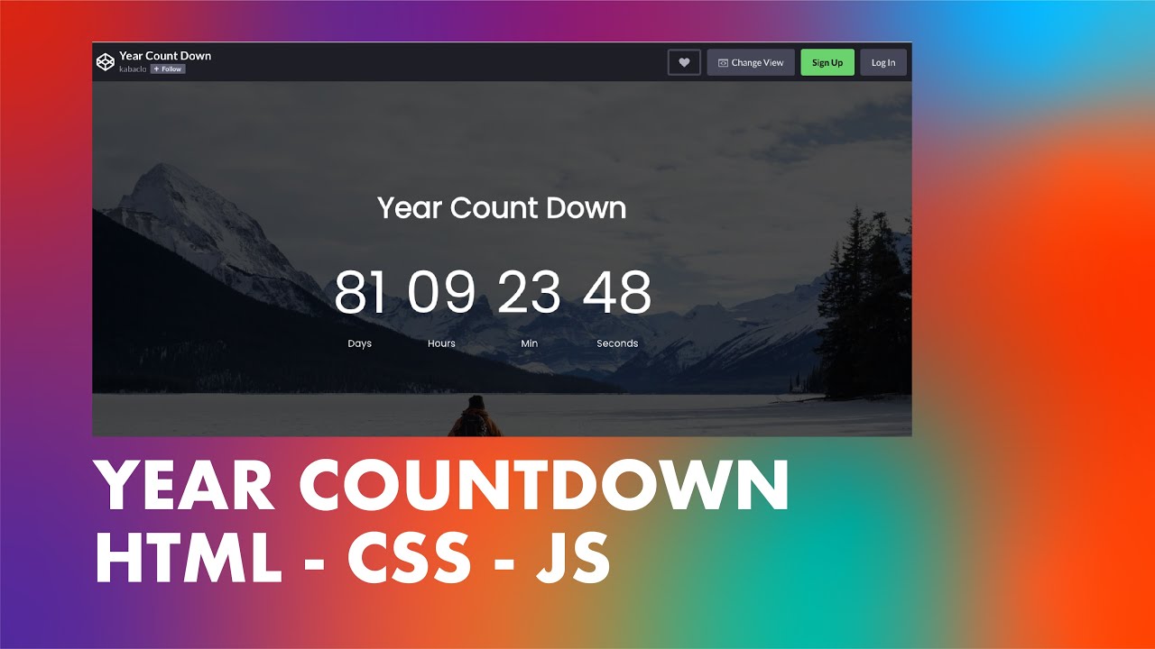 New Countdown clock in JS using HTML & CSS | JavaScript Tutorials | Web Development Tutorials