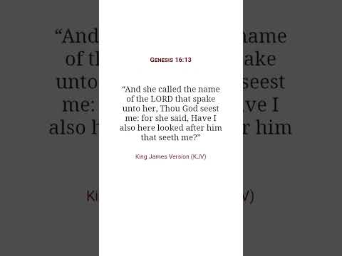 Genesis 16:13 📖💡 GOD is "EL ROI" God Who Sees Me