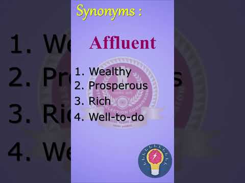 How to learn Vocabulary | Synonyms of Affluent | |in different ways | Vocabulary SSC