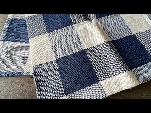 Farmhouse Blue and White Plaid 18 x 18 Throw Pillow Covers