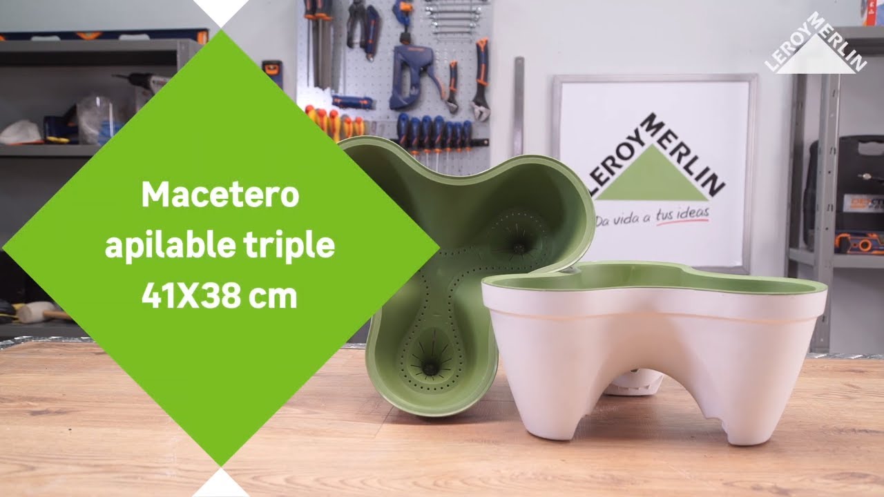 Macetero apilable triple - LEROY MERLIN