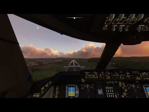 Boeing 747 Landing at A Coruña Airport