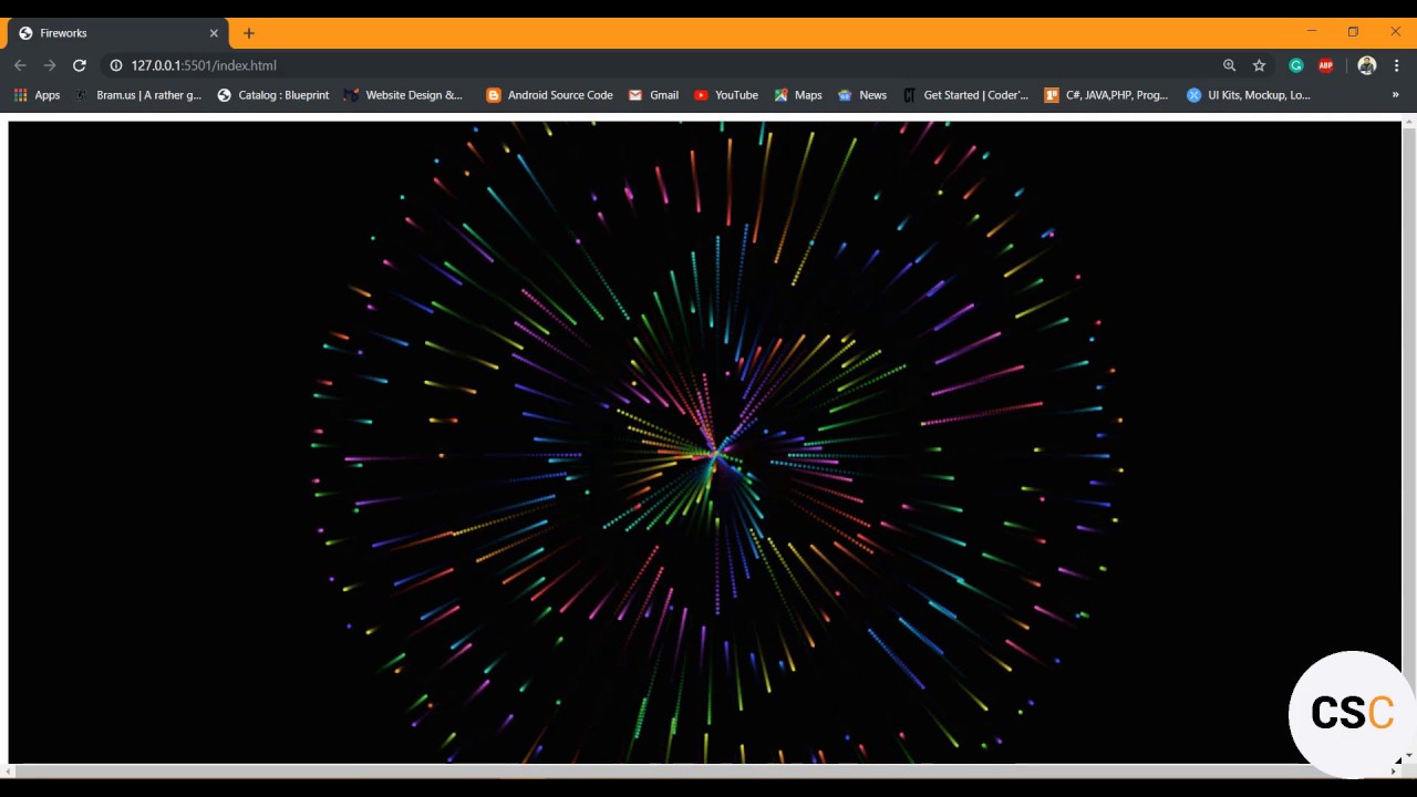 Fireworks Animation using Javascript | Speed Programming | Javascript | Animations