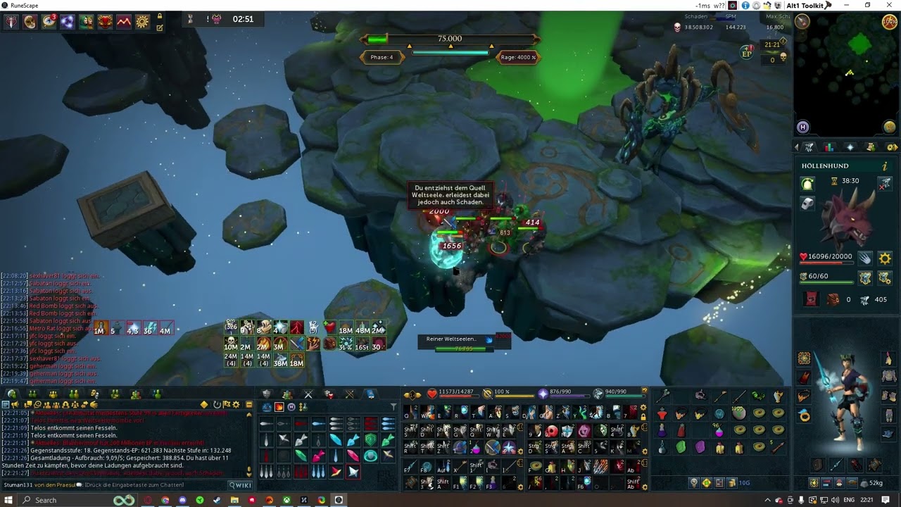 Telos 200 kills streak 4000 enrage start